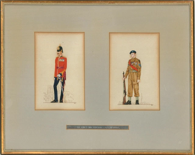 LT.-COL. OLAF MACLEOD - 1953 Gouache, The King's Own Yorkshire Light ...