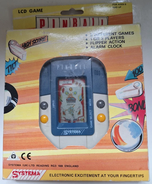 SYSTEMA PINBALL VINTAGE 1980's LCD Electronic Game - Boxed - Complete £ ...