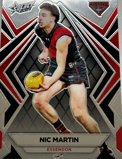 AFL 2024 SELECT Luminous Essendon Nic Martin L43 Football Sport Card $5 ...