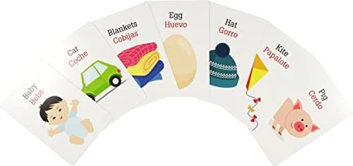 BILINGUAL FLASH CARDS - First Words English/Spanish EUR 7,05 - PicClick FR