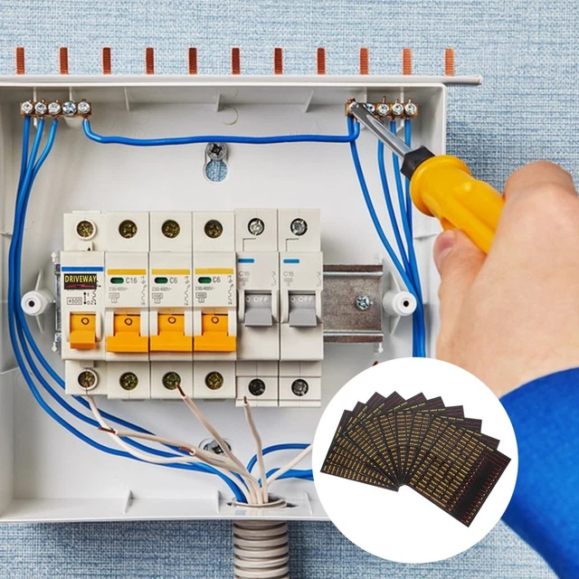 10 SHEETS LIGHT Switch Stickers Electric Panel Identify Circuit Breaker ...