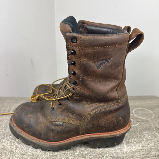 RED WING SHOES Size 7.5 Men's Loggermax 9" Logger Steel Toe Boot 4417 ...