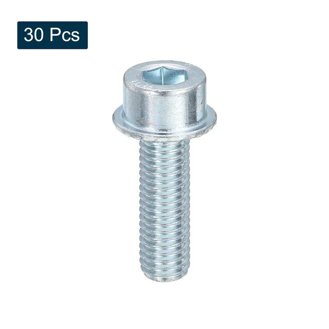 30PCS M10X35MM CARBON Steel Flanged Hex Socket Head Cap Screws Bolt $57 ...