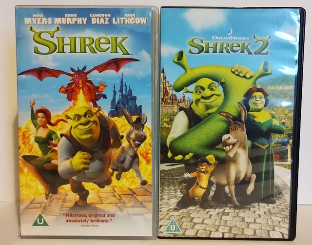 DREAMWORKS VHS BUNDLE | 5 Tapes | Shrek 1 + 2, Sinbad, Spirit, Cat In ...