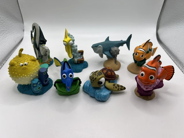 FINDING NEMO FIGURINES PVC PIXAR DISNEY SET OF 8 Cake Toppers £8.28 ...