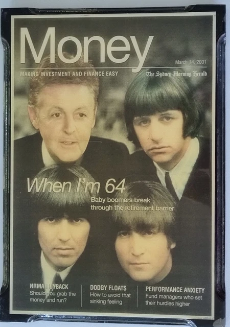 THE BEATLES ON board adverting display sheet 42 x 29 cm - great ...