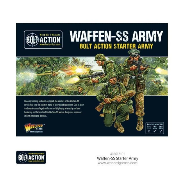 WARLORD BOLT ACTION German Waffen-SS 28mm Waffen-SS - Starter Army SW ...