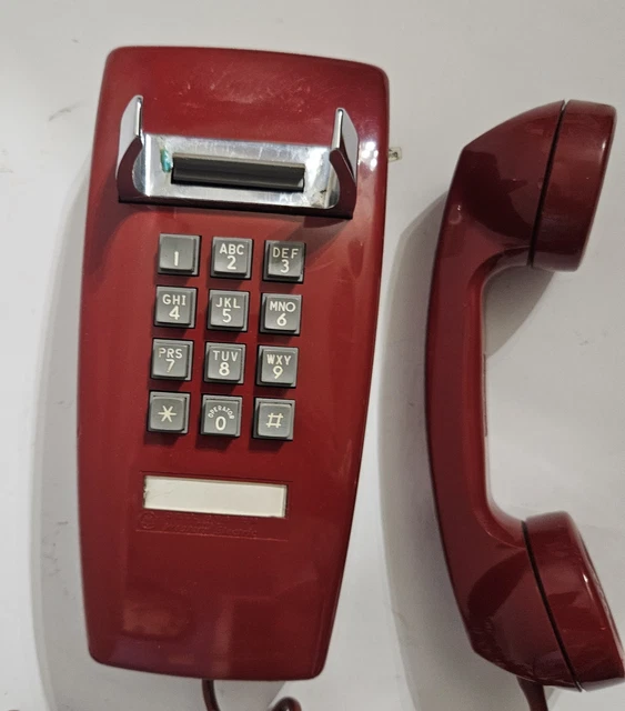 RARE DEPT. OF Defense Red Bell System Touch Tone Wall Phone 1970s ...