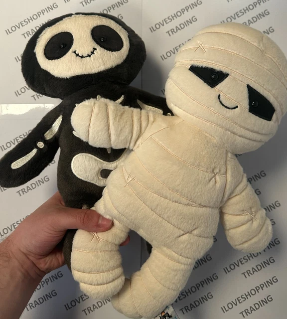 NEW JELLY FLUFFY Collectable Halloween Skeleton / Mummy Bob Plush Toy £ ...