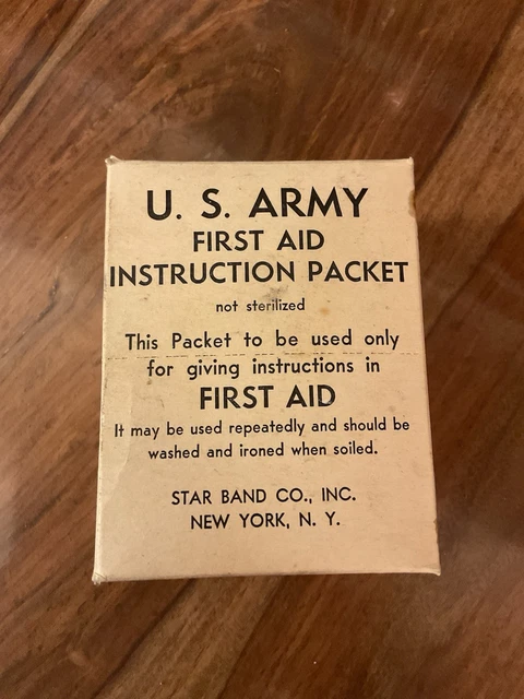 TRÈS RARE US Ww2 First Aid Instruction Original Star Band Co. - Med ...