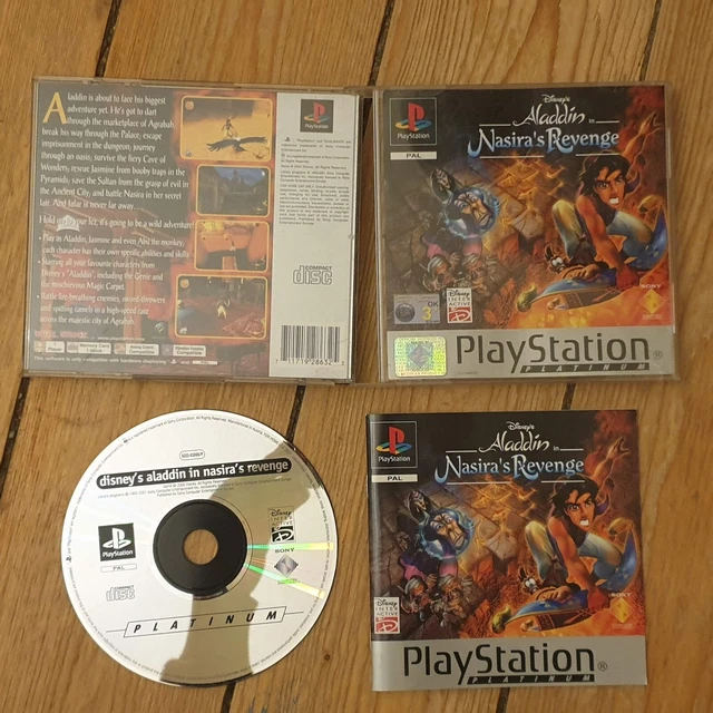 ALADDIN IN NASIRAS Revenge PlayStation PS1 Game Complete PAL Platinum ...