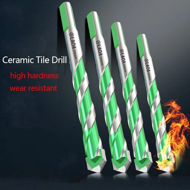 GLASS CERAMIC TILE Concrete Impact Drill Drill Bit Triangle Drill Hole ...