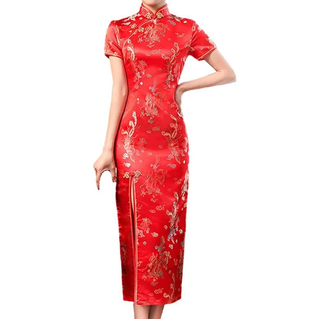 ÉLÉGANTES ROBES DE soirée traditionnelles chinoises Cheongsam robe ...