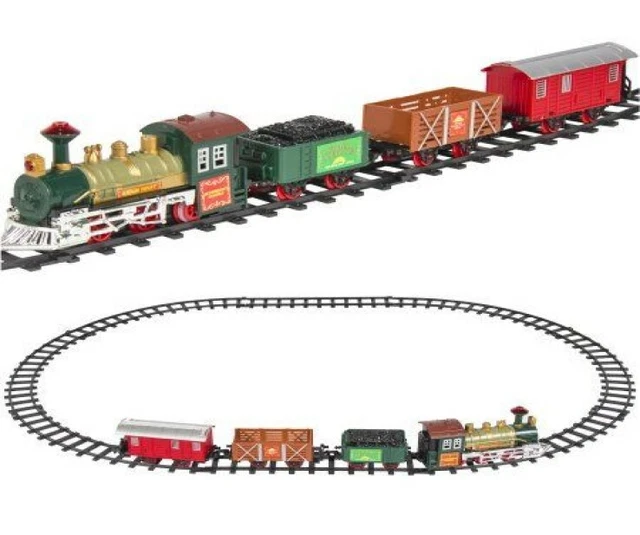 CLASSIC BATTERY OPERATED Train Set With Tracks Light Engine Children ...