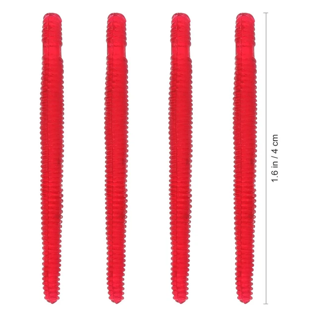 200 PZ OGGETTI di scena spaventosi lombrichi esca morbida per carpa ...