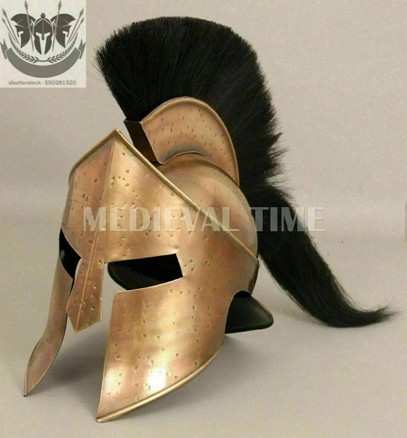 300 AUTHENTIC MOVIE Medieval King Leonidas Spartan Greek Helmet SCA ...