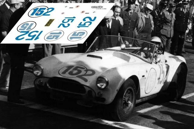 DECALS AC COBRA Targa Florio 1964 1:32 1:24 1:43 1:18 1:64 1:87 ...