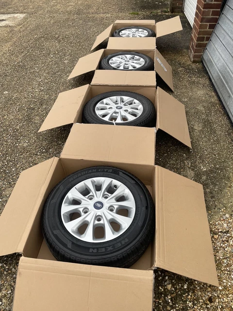 GENUINE FORD TRANSIT Custom Alloy Wheels With Tyres And Nuts £350.00 ...