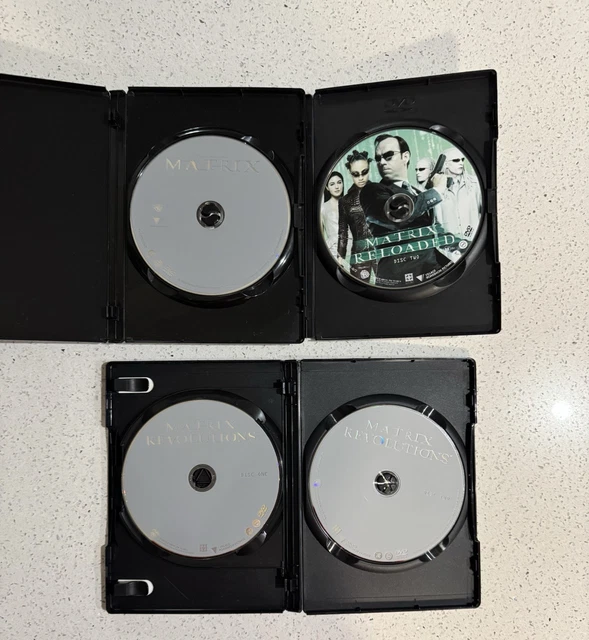 THE MATRIX TRILOGY/3 DVD Lot/ Matrix/ Matrix Reloaded/ Matrix ...