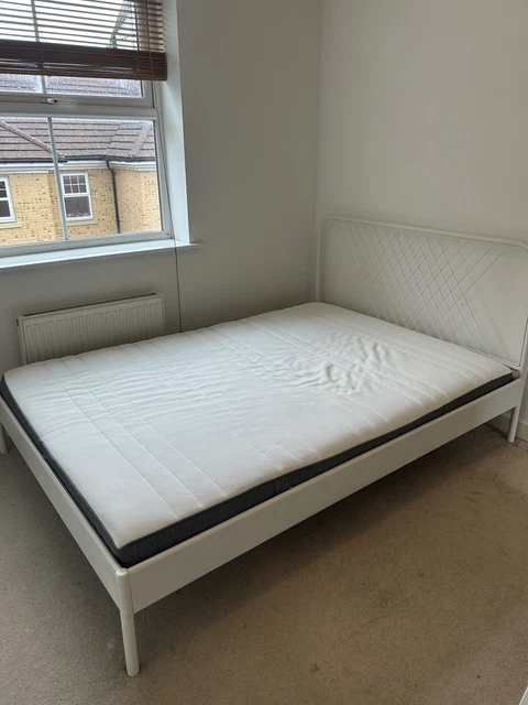 DOUBLE BED FRAME and Memory Mattress used £30.00 - PicClick UK