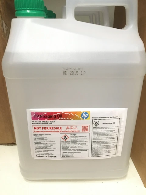 HP IMAGING OIL Q4345A - for presses WS6800 and 7800 - Bidon de 5,2 kg ...