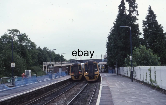 35MM RAILWAY SLIDE- BR DMU Class 158. 158818 & 158830 @ Abergavenny £2. ...