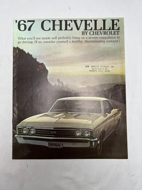 VINTAGE AUTOMOTIVE BROCHURE 1967 Chevrolet Chevy Chevelle $7.00 - PicClick