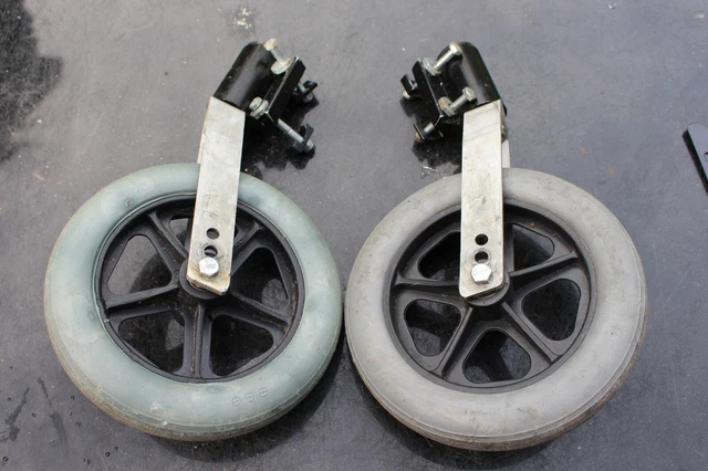PAIR OF 7.5& wheelchair wheels on brackets (from Drive Enigma) £16.99 ...