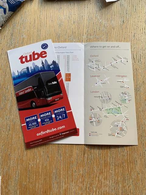 STAGECOACH OXFORD: OXFORD Tube Coach timetable January 2019 issue £1.15 ...