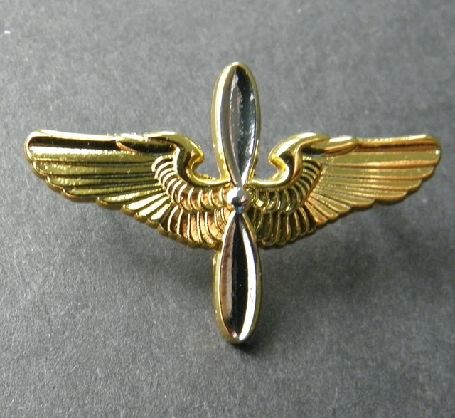 AVIATOR PILOT GOLD Colored Wings Usaf Air Force Lapel Hat Pin Badge 1. ...