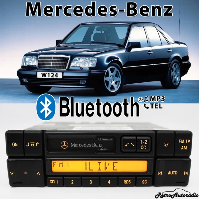 ORIGINAL MERCEDES W124 Radio Classic BE2010 Bluetooth Radio MP3 S124 E ...