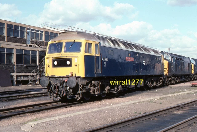 ORIGINAL RAILWAY SLIDE Class 47 47584 at Stratford 05.82 £4.50 ...