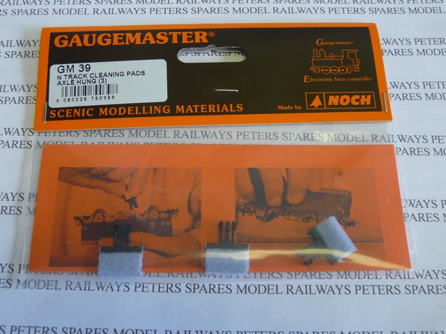 GAUGEMASTER GM39 TRACK Cleaning Pads Axle Hung N Gauge (Pk3) £8.00 ...