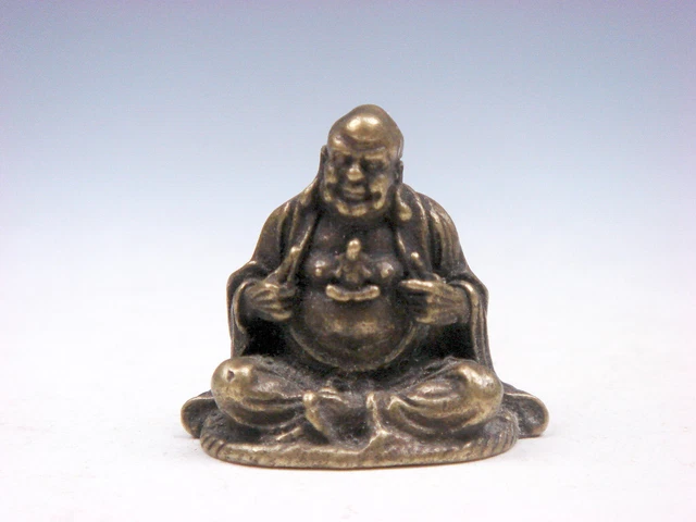 FINE BRASS CRAFTED Ancient Chinese Big Belly Arhat Buddha Luo-Han ...