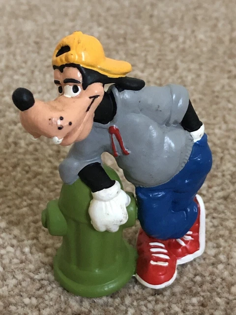 DISNEY BULLYLAND GOOFY Leaning on Fire Hydrant Plastic Figurine EUR 5,86 - PicClick IT