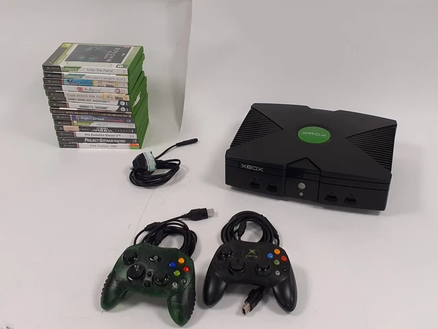 MICROSOFT XBOX ORIGINAL With 2 Controllers & Games Bundle Spares ...