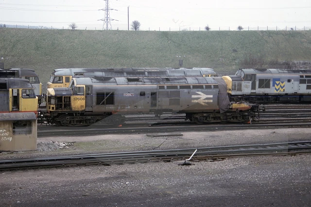 ORIGINAL 35MM SLIDE - Class 37/0 - 'HORNET' - 37008 - Tinsley - 1993 ...