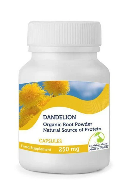 DANDELION ROOT POWDER 250mg 60 Capsules British Quality £9.10 - PicClick UK