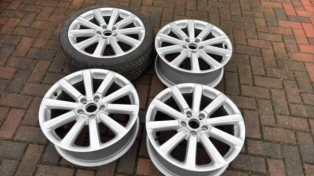 SET OF GENUINE VOLKSWAGEN R32 MK5 OMANYT 18" SILVER ALLOY WHEELS 5x112 ...