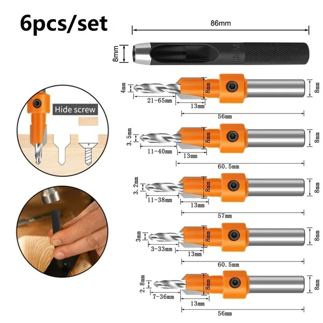 HIGH PERFORMANCE ROUTER Bit Punching Drill Screw Extractor Set for ...