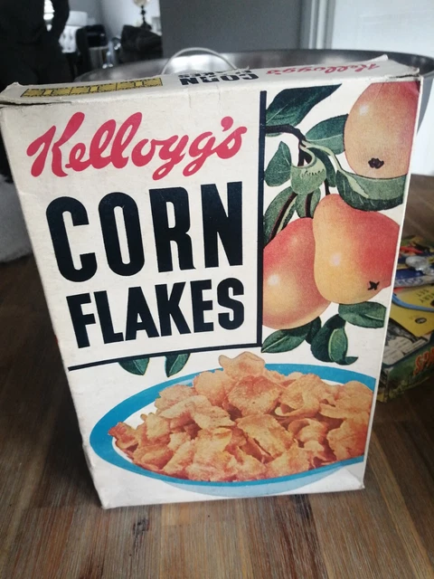 KELLOGGS CORN FLAKES CEREAL ORIGINAL LARGE BOX 1950s RARE £19.99 ...