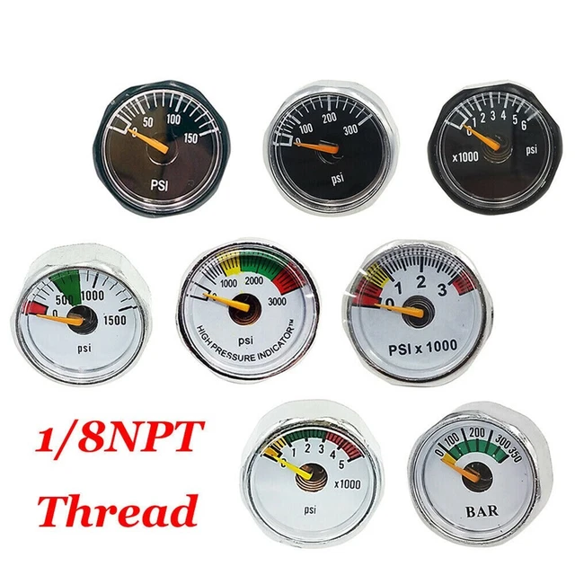 1*-PAINTBALL PCP AIR Rifle Mini Micro Pressure Gauge Manometre ...