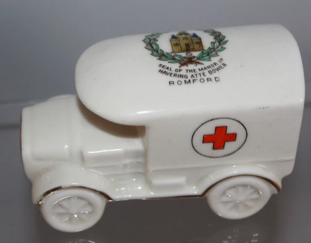 WWI SHELLEY CRESTED China 330 Model Of Red Cross Van Romford Crest £14. ...