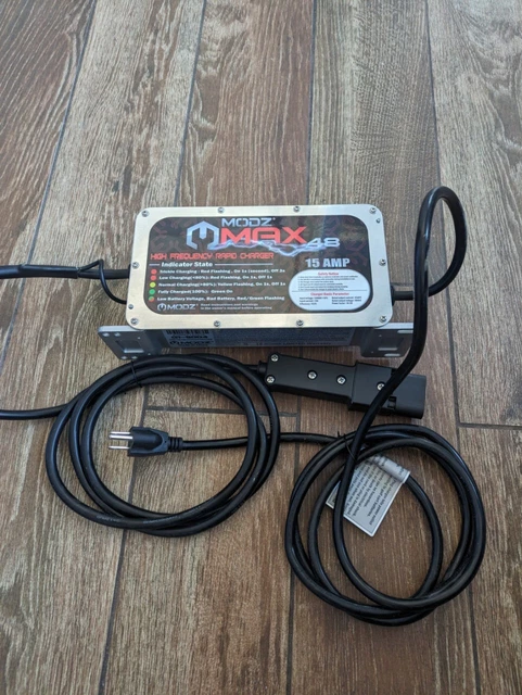 MODZ MAX48 15 AMP Battery Charger for 48Volt Club Car DS or Precedent ...