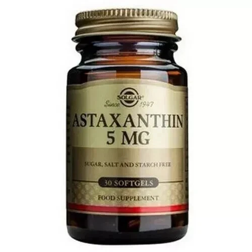 SOLGAR ASTAXANTHIN 5 mg Softgels, Pack of 30, best before 05/25 £11.12 - PicClick UK