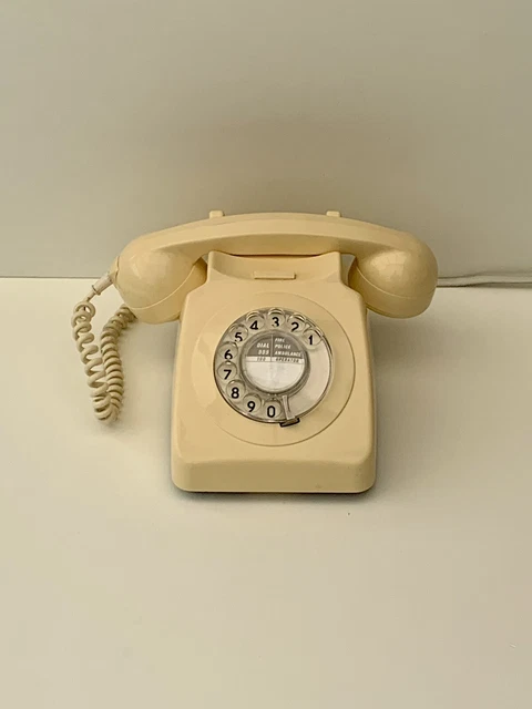 VINTAGE BT GPO Rotary Dial Landline Table Telephone Cream £12.50 ...