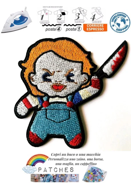 PATCH CHUCKY CHILD'S play horror movie toppa termoadesiva la bambola assassina EUR 2,99 ...