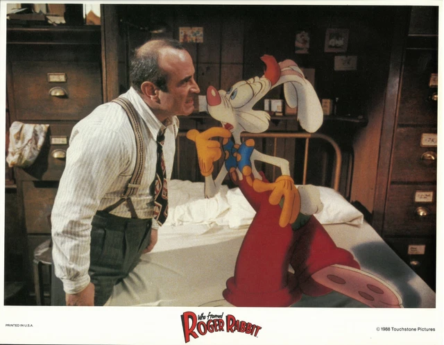 WHO FRAMED ROGER Rabbit Lobby Card: Eddie Valiant & Roger Face-To-Face ...