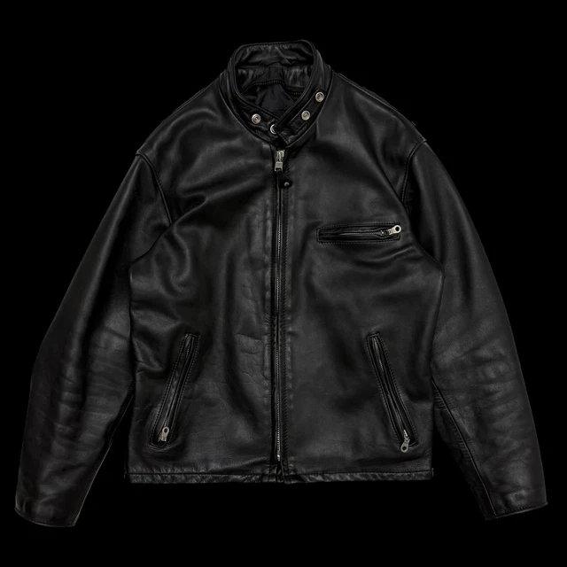 SCHOTT 641 HORSEHIDE Cafe Racer Jacket Black (Fits M-L) $438.90 ...
