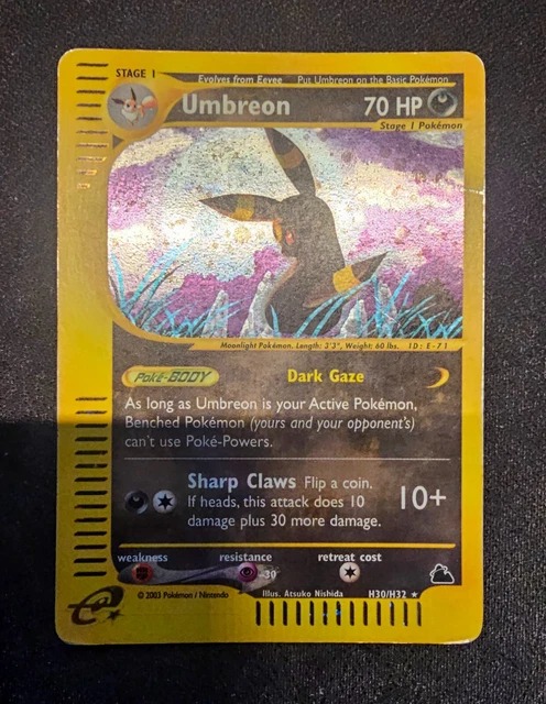 POKEMON UMBREON H30/H32 Skyridge Holo Rare Card Vintage Set English ...